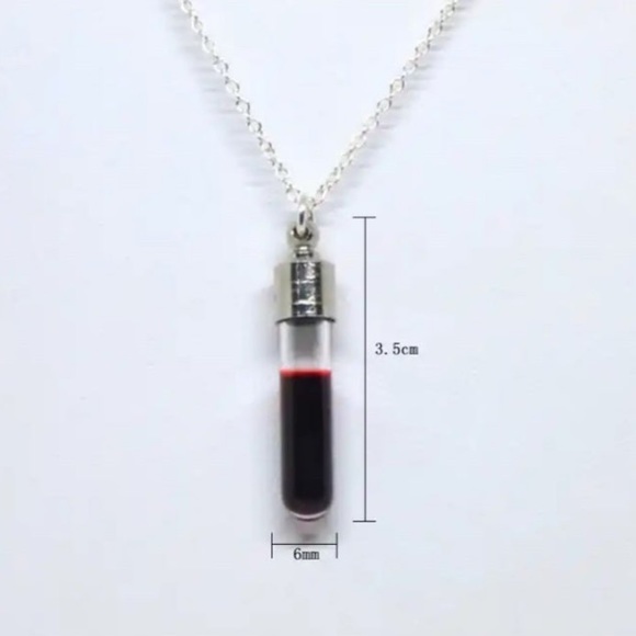 Jewelry | Glass Vial Vampire Blood Necklace Unisex Spooky Jewelry Goth ...